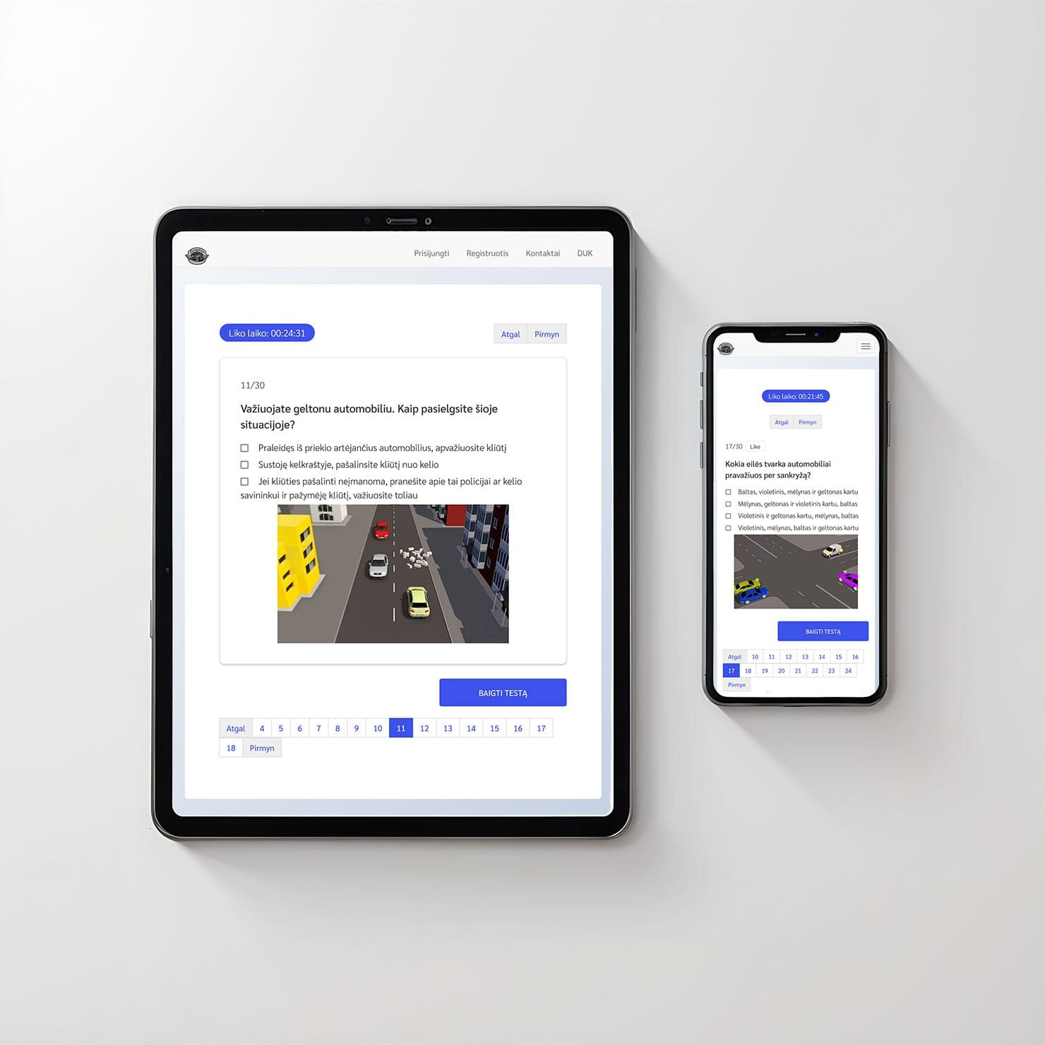 KET testai vairavimo teorijos egzaminui
